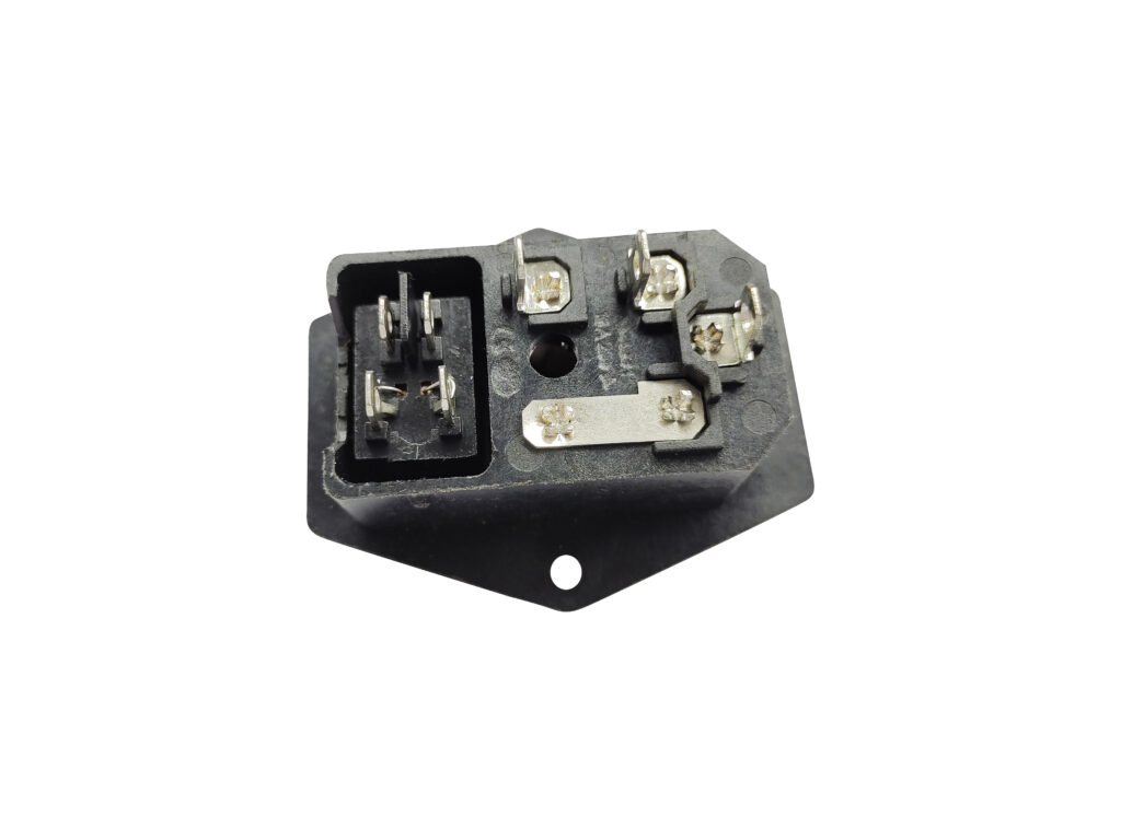 Power Switch AC 3pin AC Power Socket with Red Rocker Switch with ...